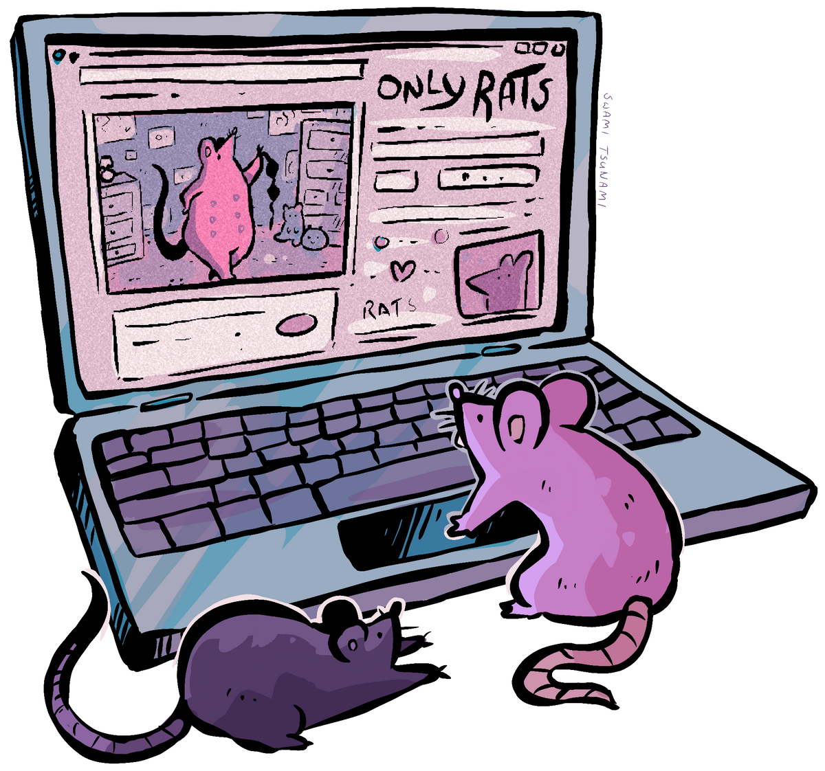 Only Rats - Vinyl Sticker – Swamitsunami